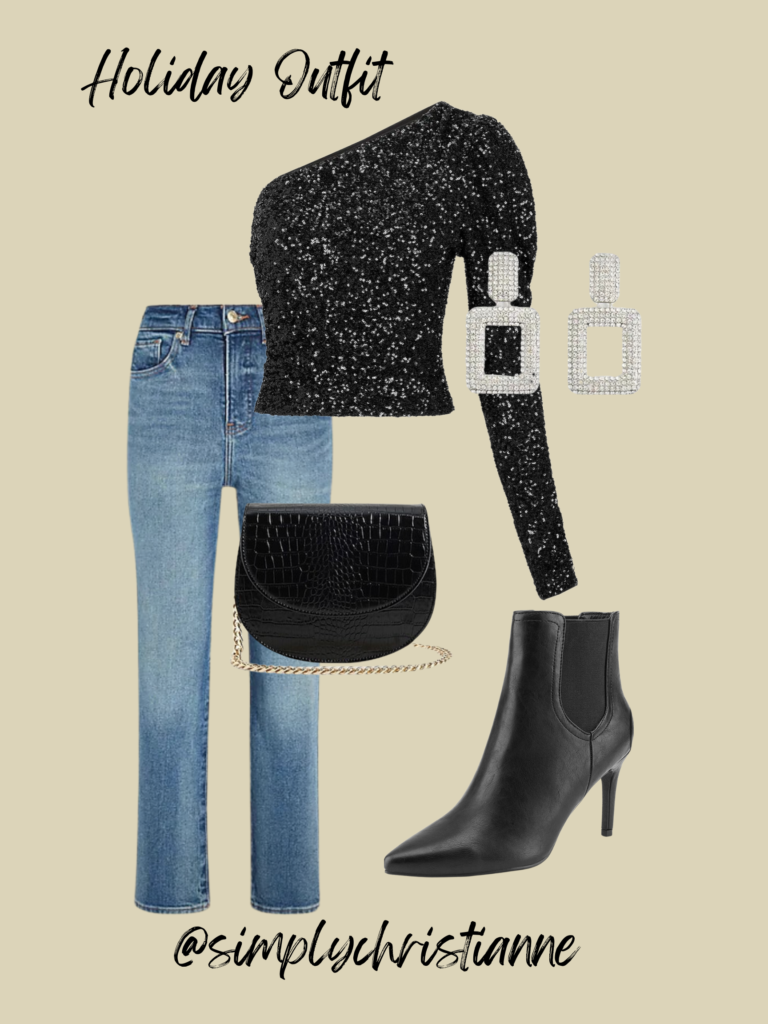 How To Wear A Sequin Top With Jeans | SimplyChristianne